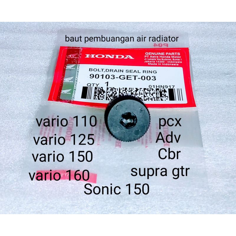Jual baut pembuangan air radiator bawah vario 125 vario 150 vario 160 ...