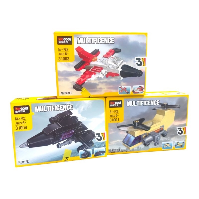 Jual Mainan Anak KKV Multificence 3 in 1 Model Pesawat Plane Toys Block Brick DIY Bongkar Pasang ...