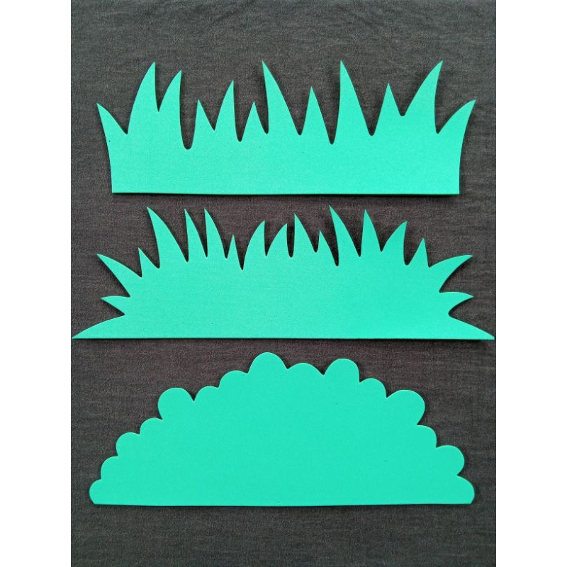 Jual 30×10 cm/hiasan rumput polos/hiasan bunga/hiasan dinding kelas tk ...