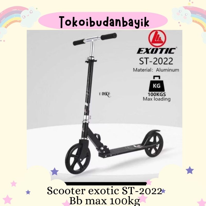Jual SCOOTER ANAK / DEWASA EXOTIC ST-2022 bb max 100kg | Shopee Indonesia