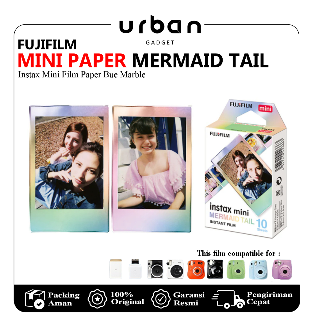 Jual FUJIFILM Instax Mini Paper Mermaid Tail - Paper Film Instax ...
