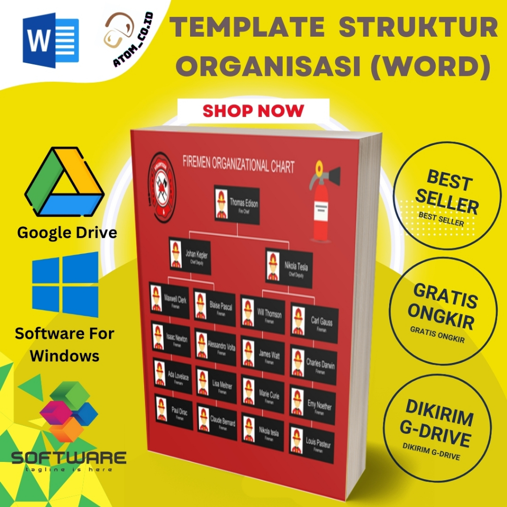 Jual 41 Template Struktur Organisasi Format WORD | Shopee Indonesia
