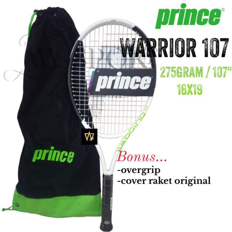 Jual Raket Tenis Prince WARRIOR 107 White Black Berat : 275G Original / Tennis Racket | Shopee ...