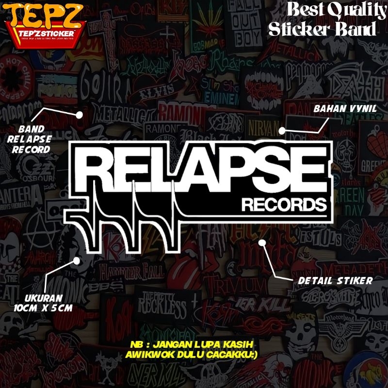 Jual STIKER STICKER (BAND RELAPSE) STIKER BAND|STIKER METAL|STIKER ...