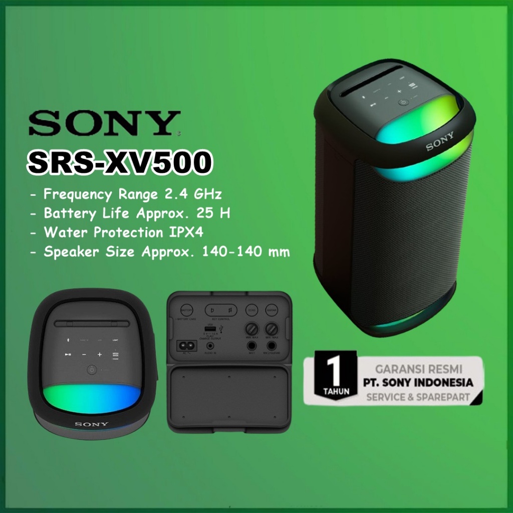 Jual Sony SRS-XV500 XV 500 SRSXV500 Wireless Portable Bluetooth Karaoke ...