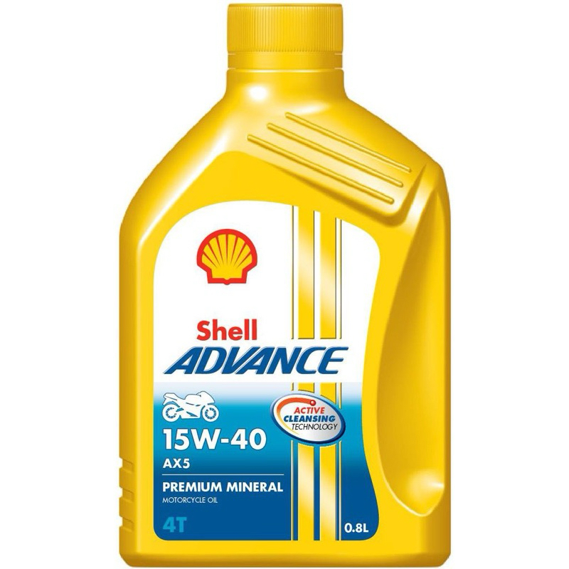 Jual Oli Shell Advance Ax5 Kuning 15W-40 800ml Oli Mesin Motor Shell Ax ...