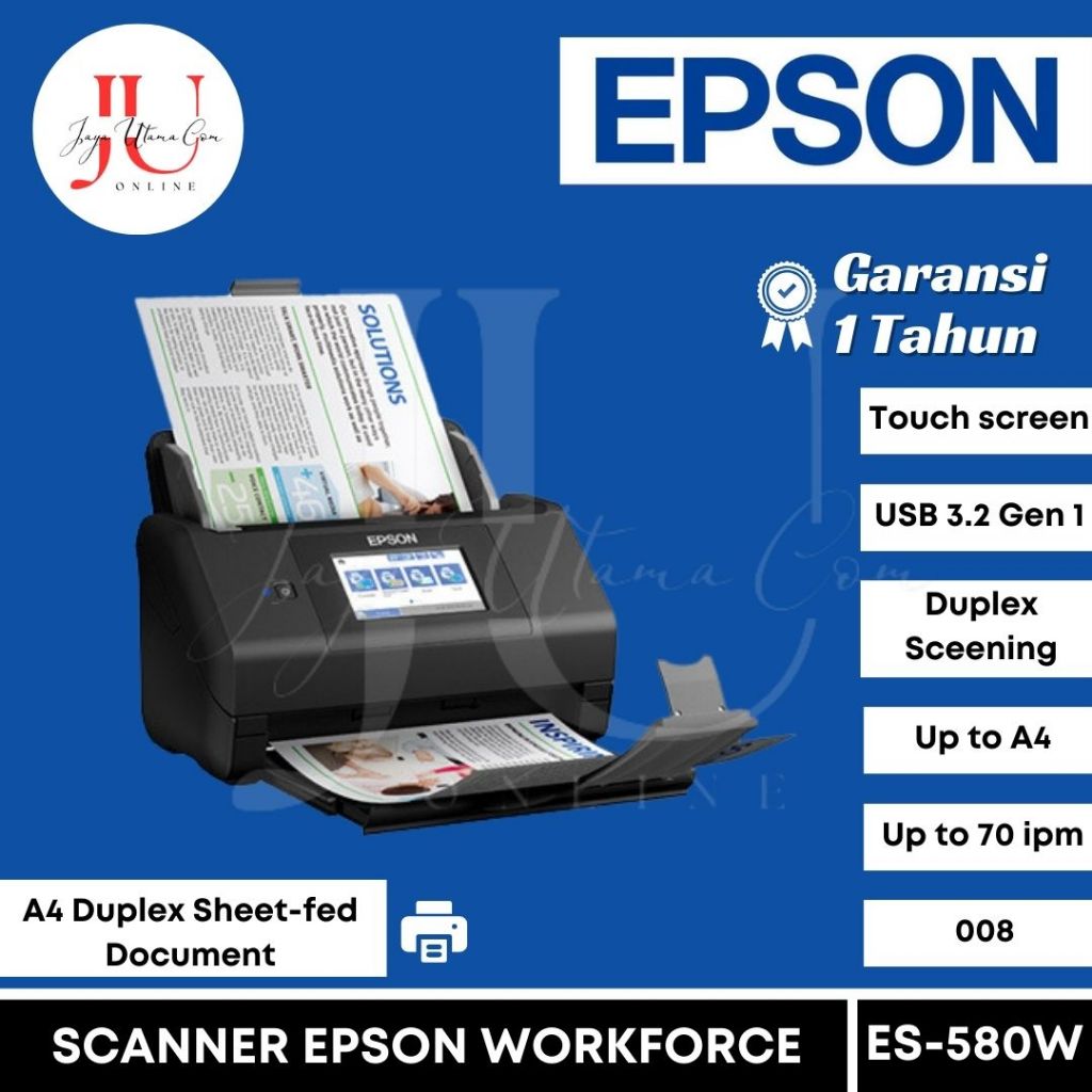 Jual Scanner Epson WorkForce ES-580W A4 Duplex Sheet-fed Document ...