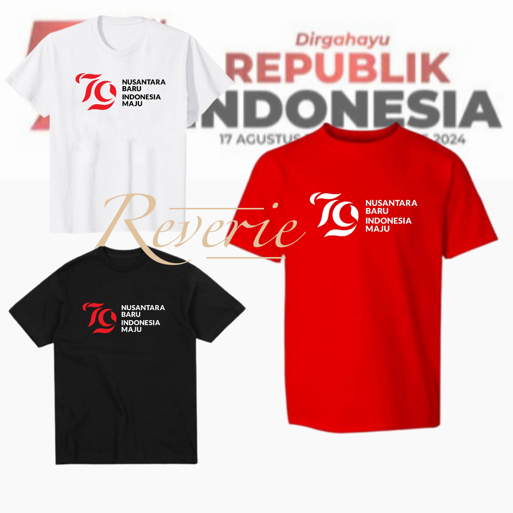 Jual KAOS TSHIRT HUT RI 79 LOGO RESMI BAJU SERAGAM NUSANTARA BARU INDONESIA MAJU PANITIA LOMBA ...