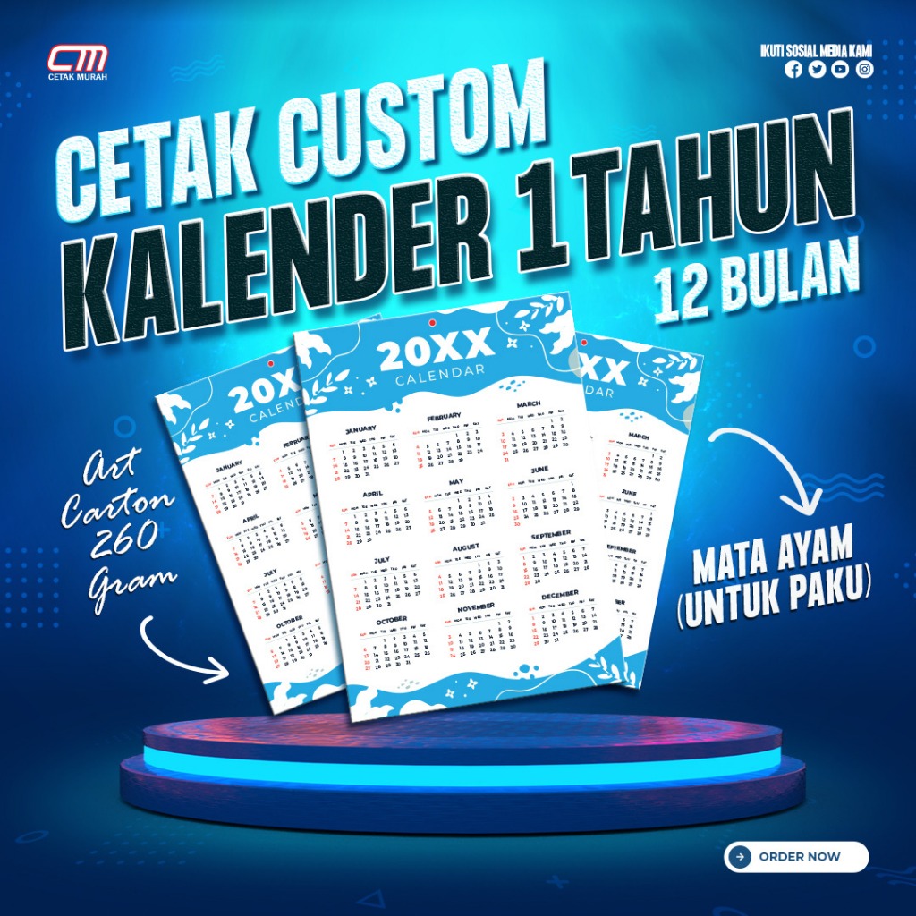 Jual KALENDER A3 BEBAS DESAIN (CUSTOM) | Shopee Indonesia