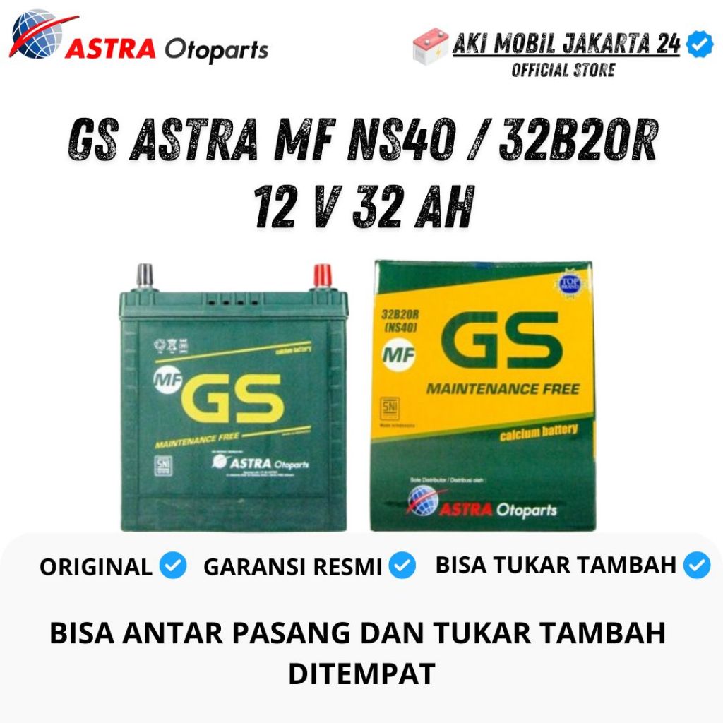 Jual Aki Mobil Avanza Xenia Rush Terios GS ASTRA MF NS40 12 V 32 Ah | Shopee Indonesia