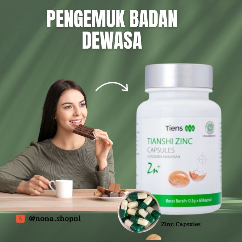 Jual Zinc Capsules penambah berat badan Tiens suplemen penggemuk badan ...