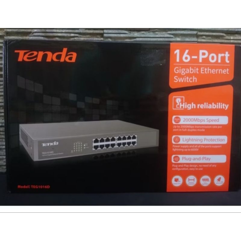 Jual SWITCH HUB 16 PORT MEREK TENDA | Shopee Indonesia