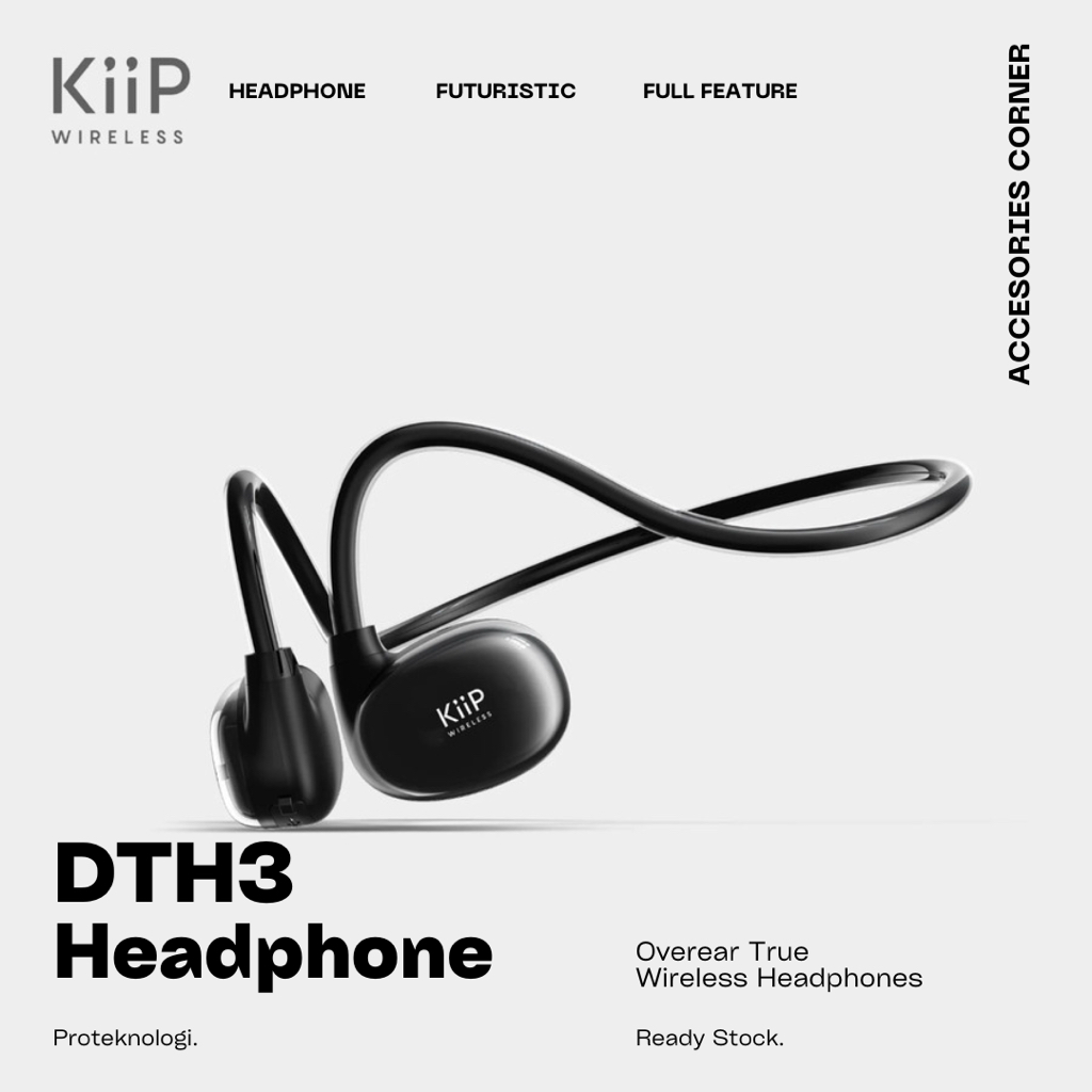Jual KiiP DTH3 Earphone Headset Bluetooth Over Ear True Wireless ...