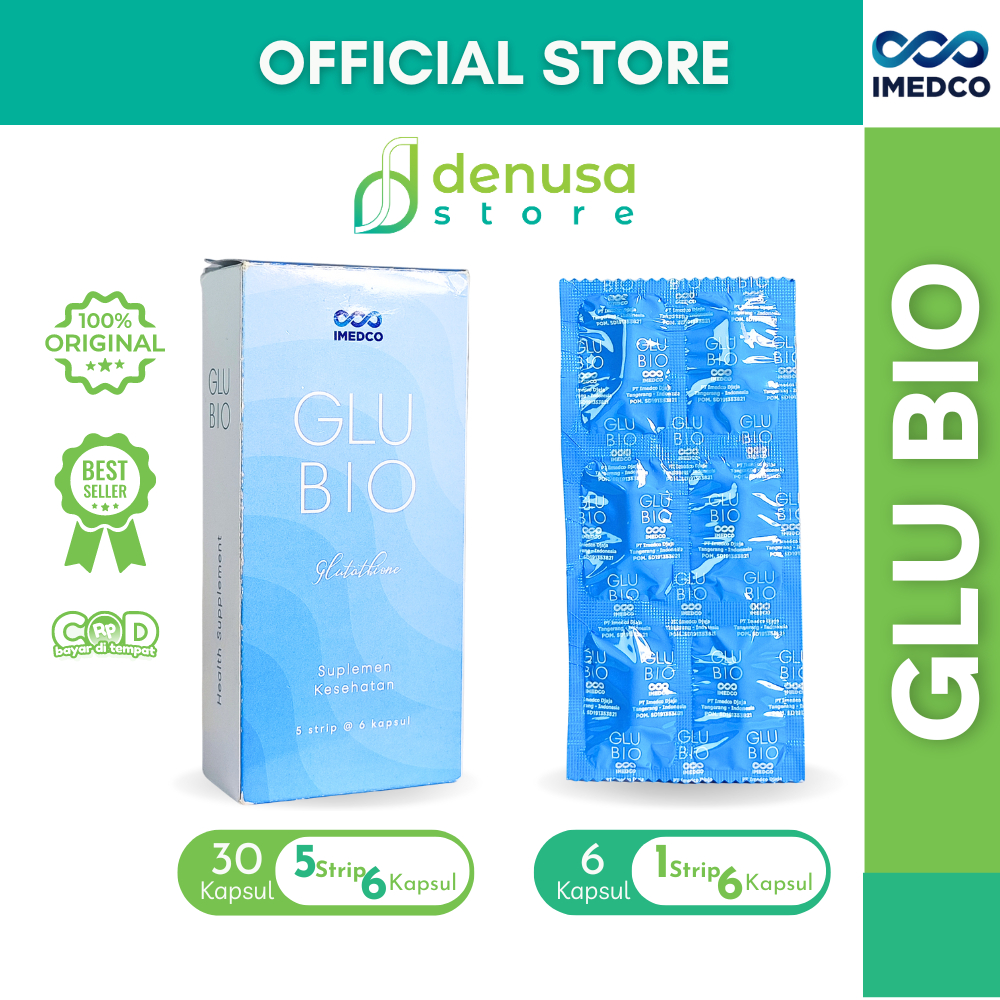 Jual 𝗗𝗘𝗡𝗨𝗦𝗔 - IMEDCO Glubio Glutathione | Suplemen Kulit Cerah & Sehat ...