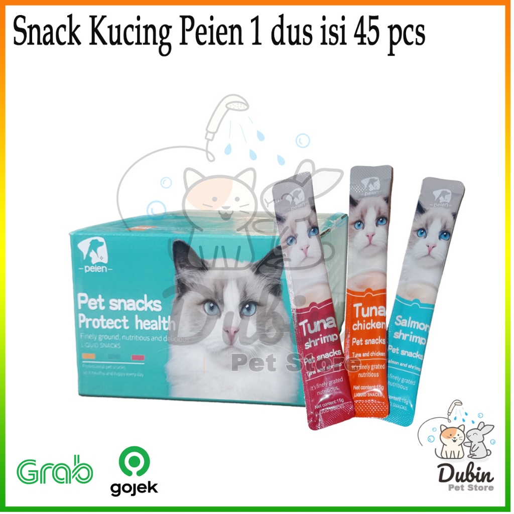 Jual Peien Creamy Cat Treats Snack Kucing Cair Liquid Box isi 15g x 45 ...