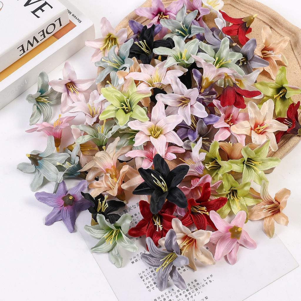 Jual FLOWER 1 PCS KEPALA BUNGA LILY BUNGA BELL KELOPAK BUNGA ARTIFICIAL ...