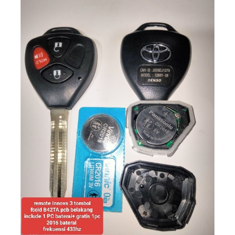 Jual kunci remote Innova 2004-2011 tipe G dan V pcb B42TA | Shopee ...