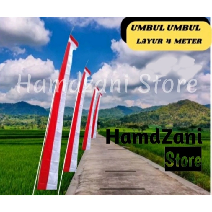 Jual Bendera Umbul Umbul Layur Jajar Merah Putih 5 Meter | Shopee Indonesia