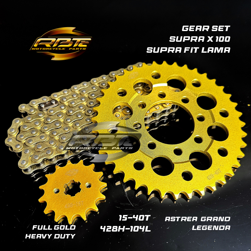 Jual GEAR GIR SET PAKET SUPRA X 100 SUPRA FIT LAMA 15T 40T 428H | Shopee Indonesia