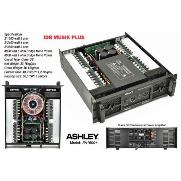 Jual Power Ampli Class GB Ashley PA1600+ PA1600 PA 1600+ Original ...