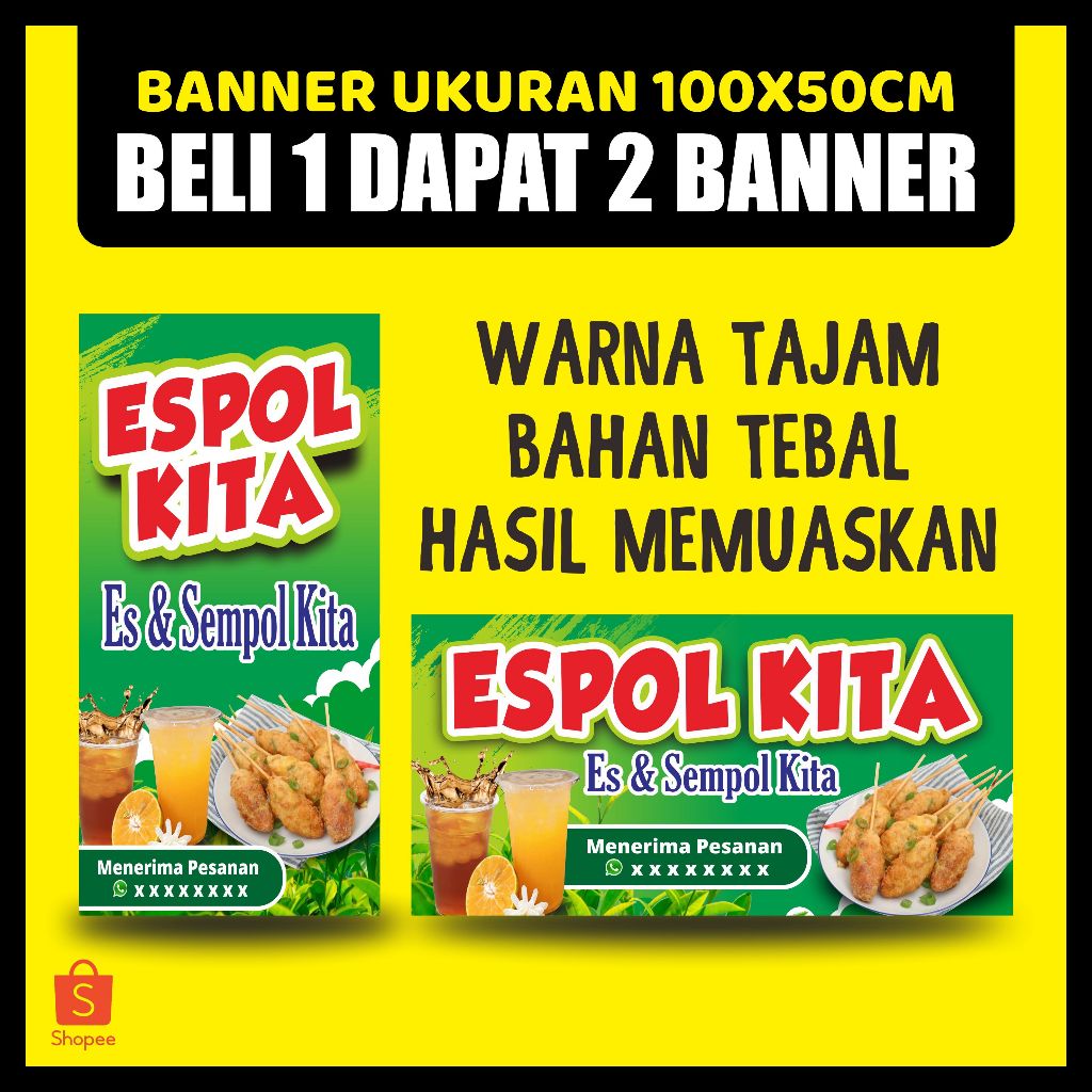 Jual baner sempol spanduk sempol baliho sempol mmt sempol baliho banner ...