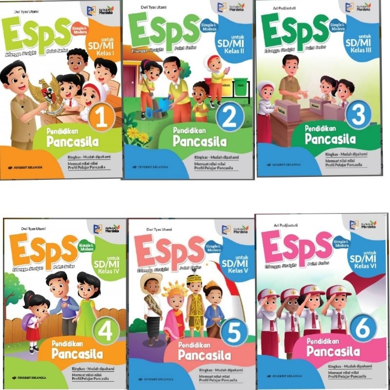 Jual Esps Pendidikan Pancasila Untuk SD Kelas 1 2 3 4 5 6 Kurikulum Merdeka Erlangga | Shopee ...
