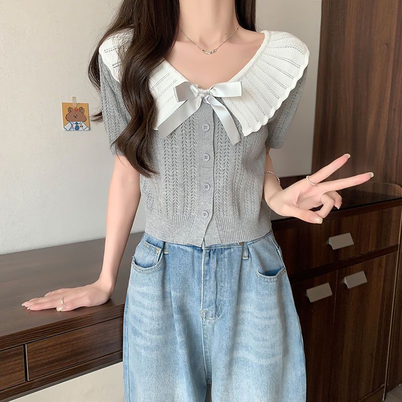 Jual Valley Top Blouse Knit - Atasan Baju Kerah Rajut Wanita - TM | Shopee Indonesia