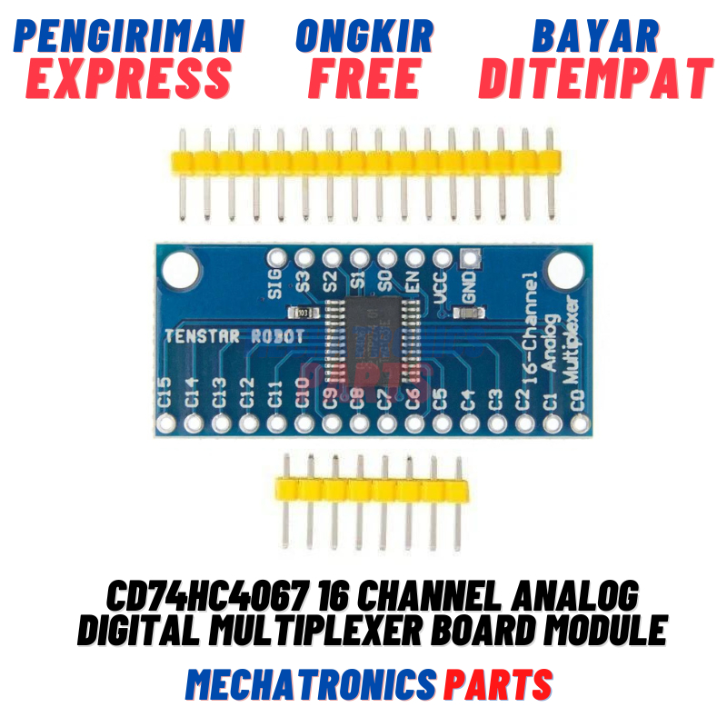 Jual CD74HC4067 16 CHANNEL ANALOG DIGITAL MULTIPLEXER 74HC4067 4067 ...