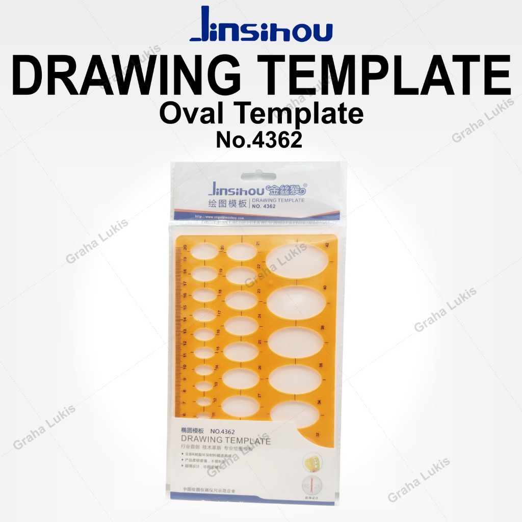 Jual Jinsihou Drawing Template Oval / Elips 4362 - Ruler | Shopee Indonesia