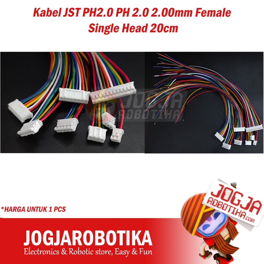 Jual Kabel JST PH2.0 PH 2.0 2.00mm Female Single Head 20cm 2Pin 3Pin 4Pin 5Pin 6Pin 7Pin 8Pin ...