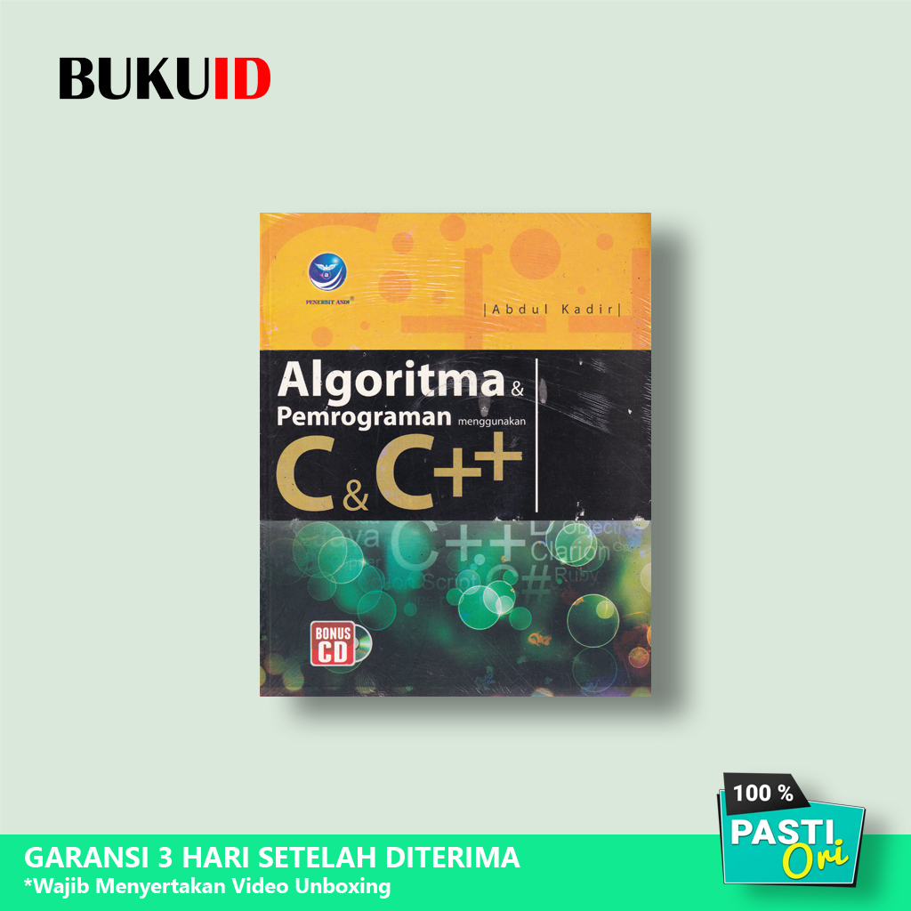 Jual Buku Algoritma & Pemrograman Menggunakan C & C++ (+CD) - Original ...