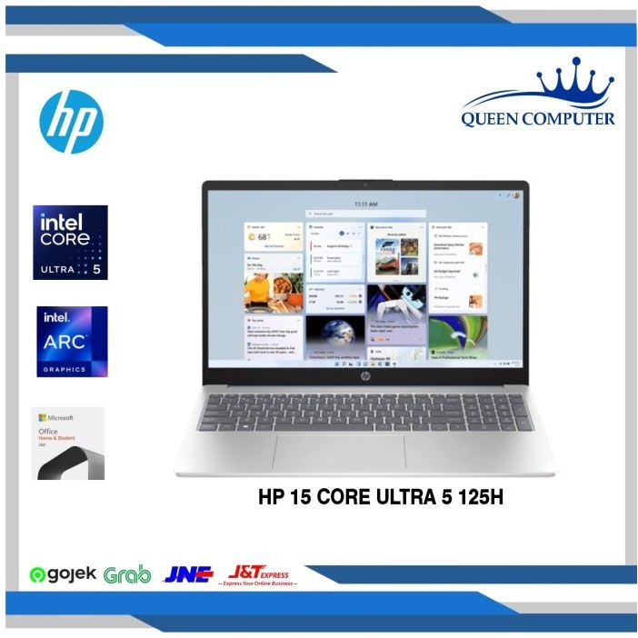 Jual Laptop HP 15 Core Ultra 5 125H 16GB 512GB W11 OHS 2021 Silver ...