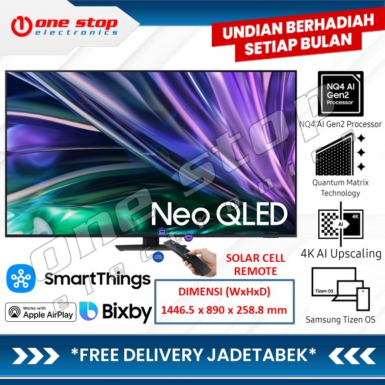 Jual SAMSUNG 65QN85D / QN85D Neo QLED 4K UHD Tizen OS Smart TV 65 Inch - QA65QN85DBKXXD | Shopee ...