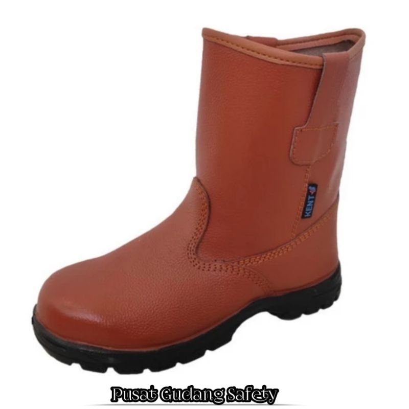 Jual Sepatu Safety Boots Kent Borneo Brown Original | Shopee Indonesia