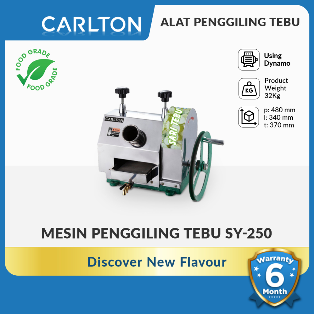 Jual Carlton Alat Penggiling Tebu Sugar Cane Juicer SY-250 | Shopee ...