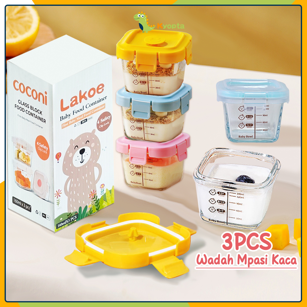 Jual Kyopta Food Container Mpasi Wadah Mpasi Kaca Tahan Panas Baby Food ...