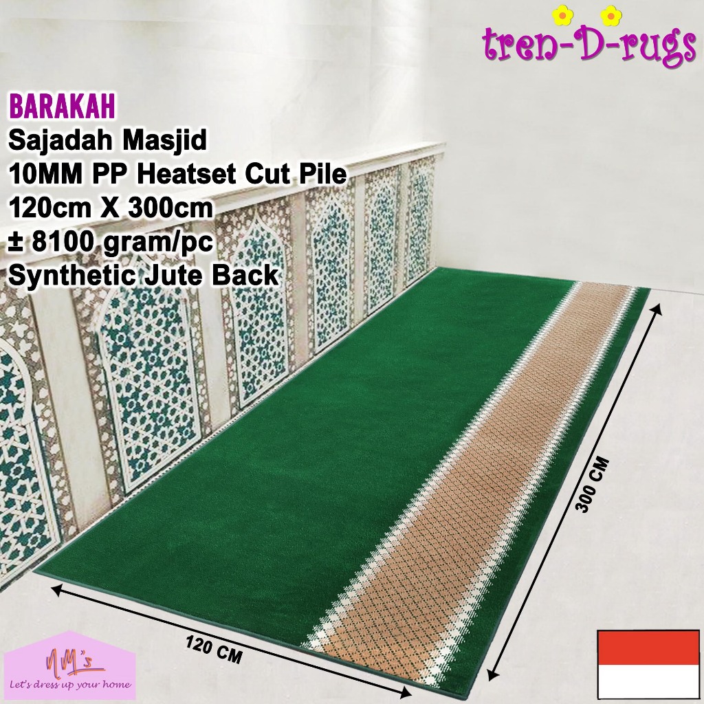 Jual Tren-D-rugs Sajadah masjid 120 cm x 300 cm karpet sejadah motif ...