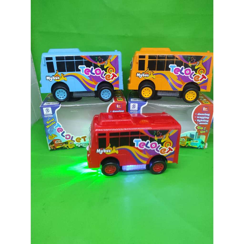 Jual Mainan Anak Bis Tayo Joget Dancing Bus Telolet ada Suara & Lampu LED Mobil Bump n Go BP8001 ...