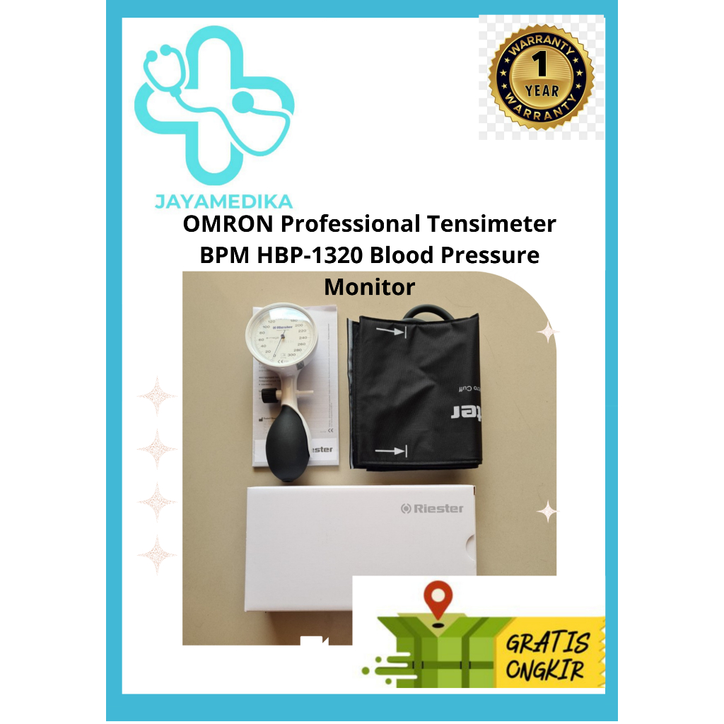Jual Riester Emega E-Mega Tensimeter Aneroid Jarum Alat Ukur Tekanan ...