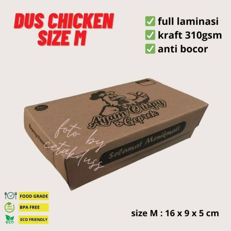 Jual [COD] isi 50 Dus Kraft/Dus Coklat/Lunchbox/Dus Ayam Geprek/Dus ...