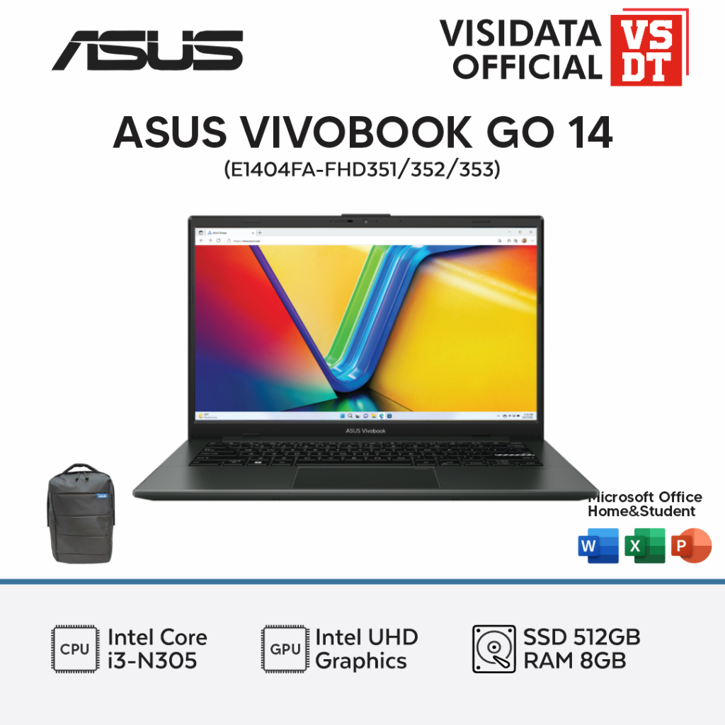 Jual ASUS Vivobook Go 14 E1404GA-FHD351 Intel Core i3-N305 8GB 512GB 14 ...