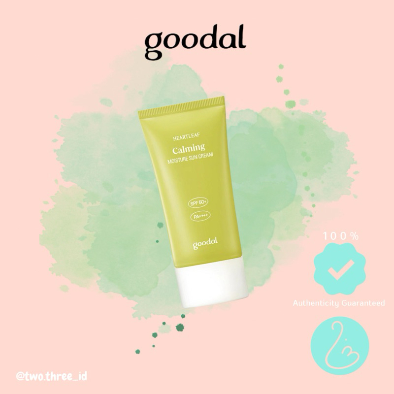 Jual GOODAL Heartleaf Calming Moisture Sun Cream SPF 50+ PA++++ 50mL ...