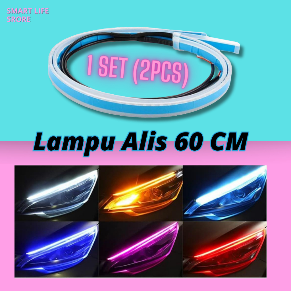 Jual Lampu Alis LED DRL 60cm Lampu Running Turning Led Headlamp Mobil ...