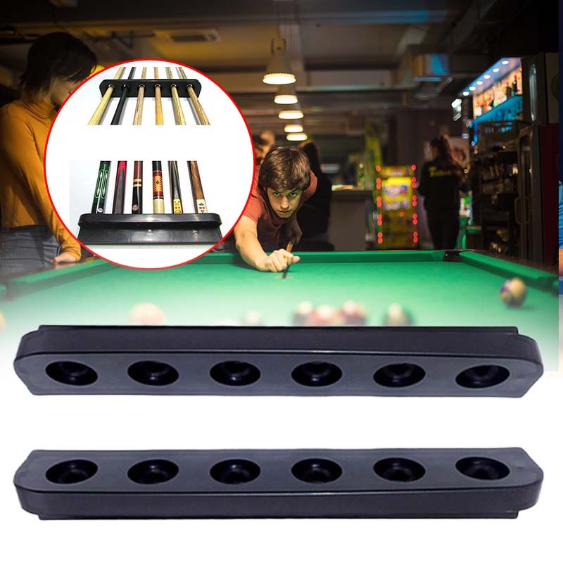 Jual Tempat Stick Billiard Wall Cue Rack 6 Lubang Plastik Rak Stik ...
