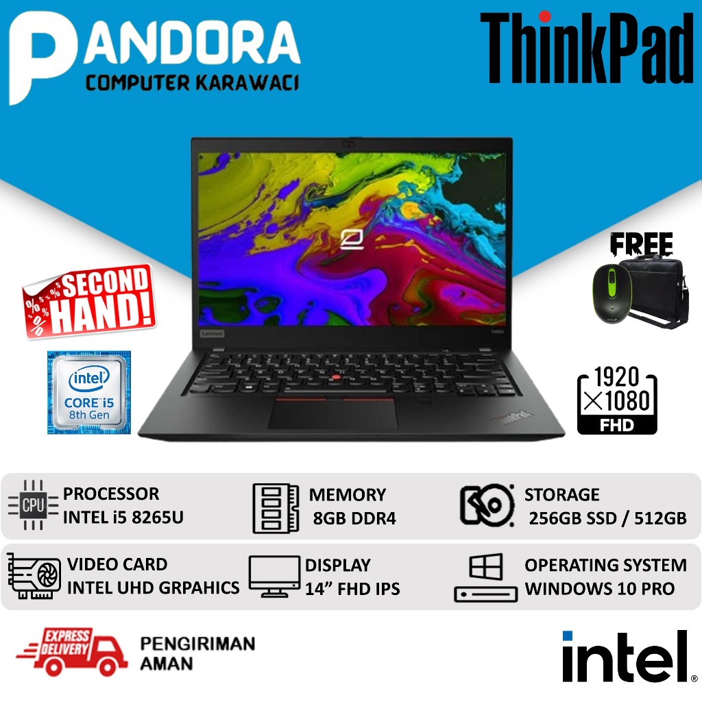 Jual LENOVO THINKPAD T490S INTEL CORE i5 RAM 8GB SSD 512GB 14 FHD IPS ...