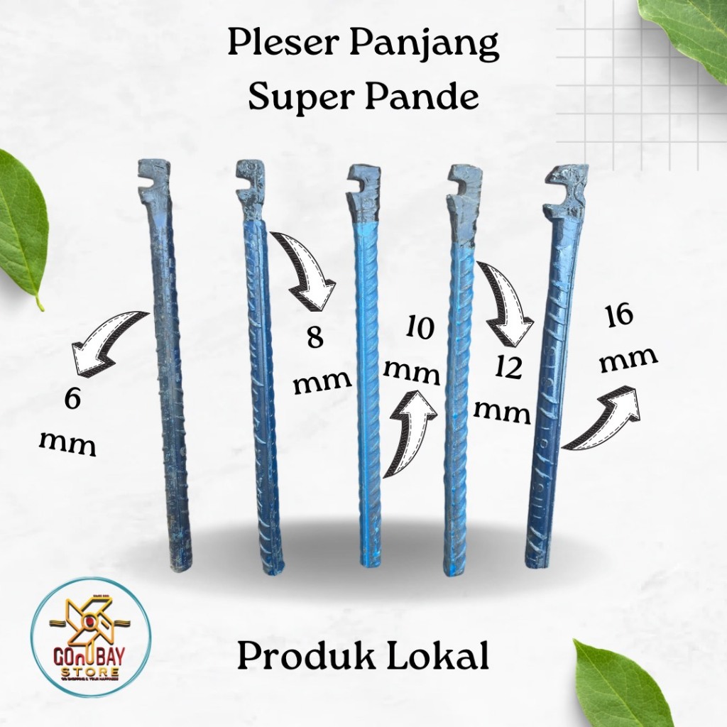 Jual Pleser Besi Beton Ulir Super Ukuran Panjang Lubang 6, 8, 10, 12 mm ...