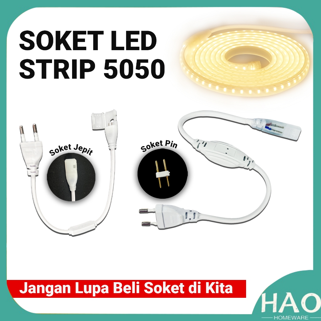 Jual SOKET COLOKAN STRIIP LAMPU 5050 SMD 220V/ ADAPTOR LAMPU LED STRIP ...