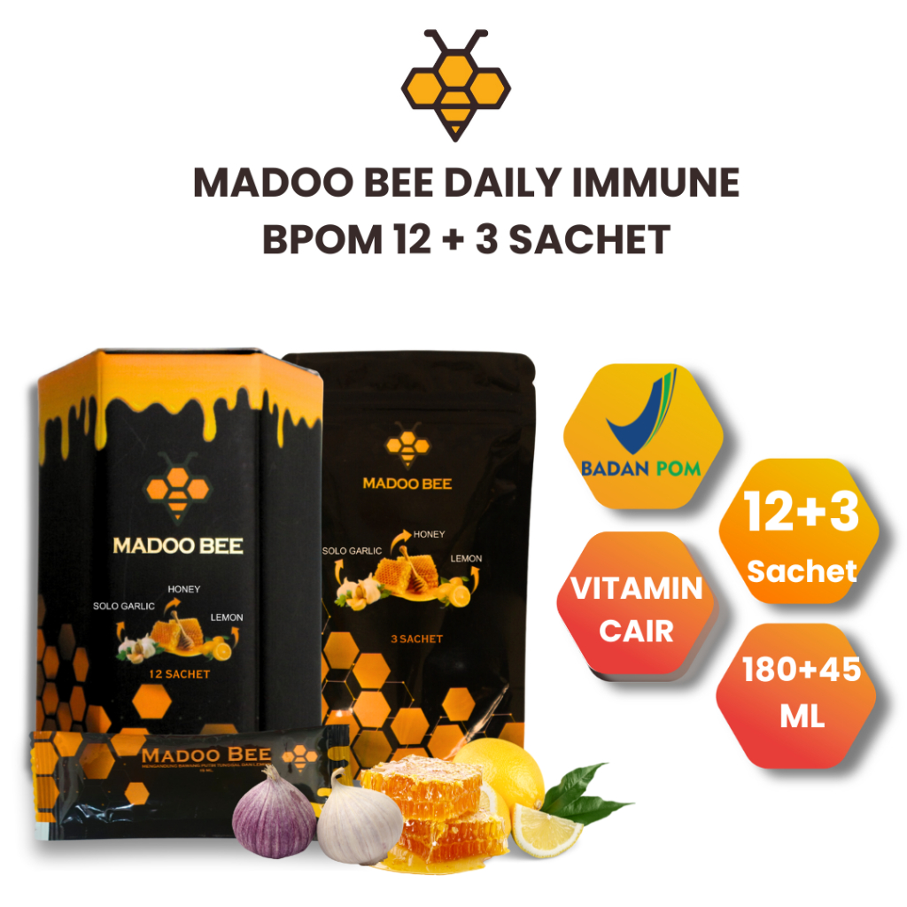 Jual Paket Imun MADOO BEE Multivitamin BPOM & HALAL Bersertifikat 12 ...