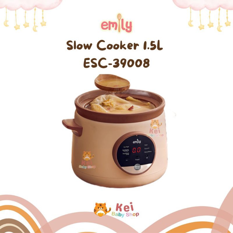 Jual Emily Slow Cooker Claypot 1.5L ESC-39008 / Slow Cooker MPASI Anak ...