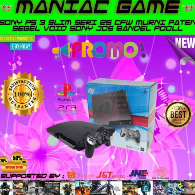 Jual PS 3 SLIM SERI 25 CFW MURNI FULLGAME TERBARU READY STOK y J3D9 ...